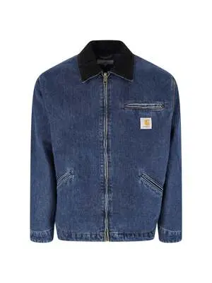 Carhartt Work In Progress Denim Zip-up Work Jacket - Blue
