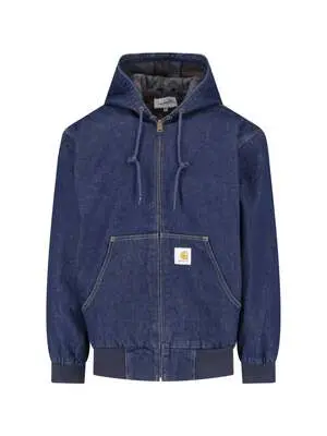 Carhartt Work In Progress Hooded Denim Zip Jacket