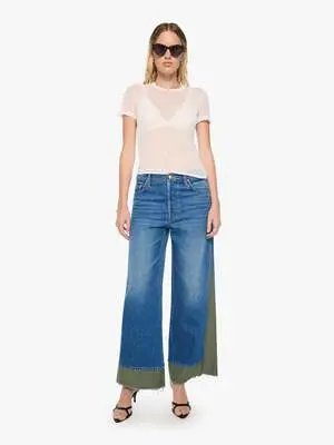 MOTHER Wide Leg Jeans - Green