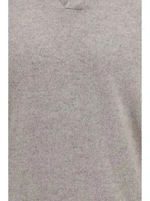 Brunello Cucinelli Mouliné Cashmere Knit Polo - Gray