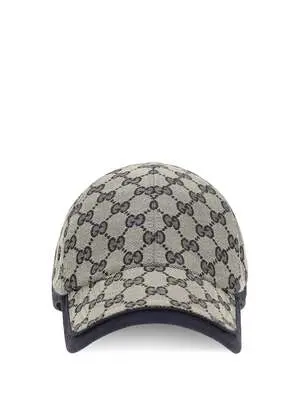 Gucci Gg Cotton Fabric Baseball Hat - Gray