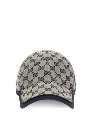 Gucci Gg Cotton Fabric Baseball Hat - Gray