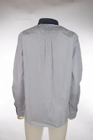 Miu Miu Striped Shirt With Pocket Detail