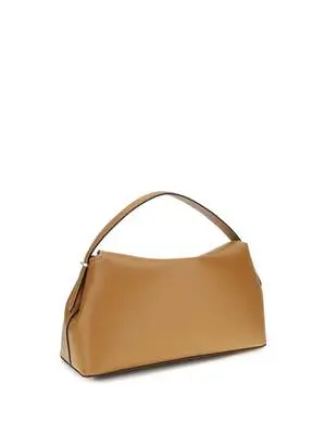 TOTEME T-lock Grained Leather Handbag - Cream