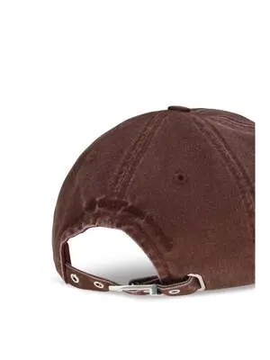 GANNI Cotton Baseball Cap With Embroidered Logo