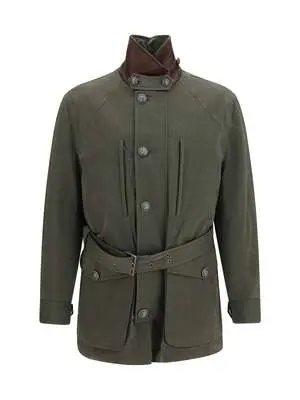 Brunello Cucinelli Waterproof Belted Jacket - Green