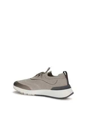 Brunello Cucinelli Techno Cotton Knit Lace-up Sneakers