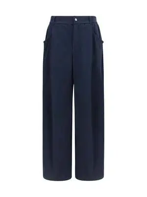 Brunello Cucinelli Sporty Wide-leg Trousers - Blue