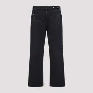 Stone Island Straight-leg Cotton Jeans - Black