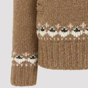 Moncler Jacquard Wool Blend Cardigan Jacket