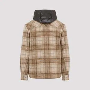 Moncler Nyvalin Layered Shirt Jacket With Down Gilet