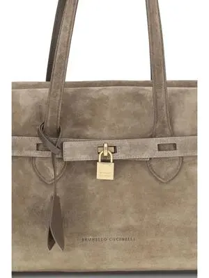 Brunello Cucinelli Suede Shoulder Bag
