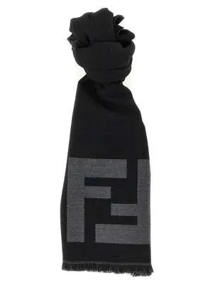 Fendi Ff Macro Scarf - Black