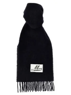 Marni Logo Patch Scarf - Blue