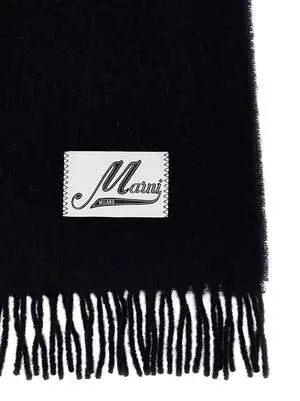 Marni Logo Patch Scarf - Blue