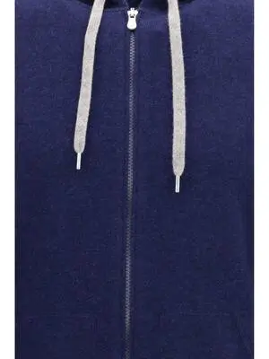 Brunello Cucinelli Cashmere Zip-up Hoodie - Blue
