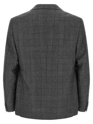 Zegna Square Flannel Dress - Gray