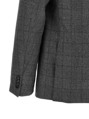 Zegna Square Flannel Dress - Gray