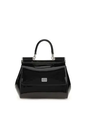 Dolce & Gabbana Small Sicily Glossy Calfskin Handbag