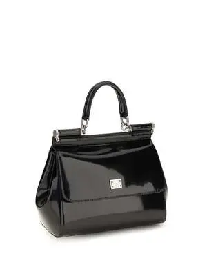 Dolce & Gabbana Small Sicily Glossy Calfskin Handbag