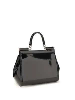 Dolce & Gabbana Small Sicily Glossy Calfskin Handbag
