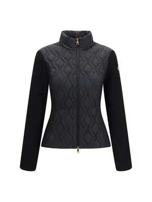 Moncler Cotton Padded Cardigan - Black