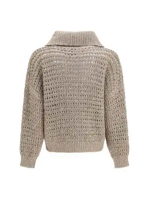 Brunello Cucinelli Ribbed Cashmere Cardigan - Gray