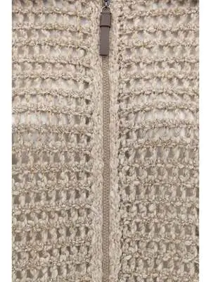 Brunello Cucinelli Ribbed Cashmere Cardigan - Gray
