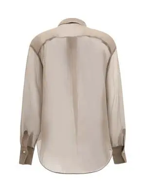 Brunello Cucinelli Checked Shirt - Cream
