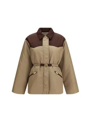 Versace Responsible Jacket In Nylon Twill - Cream