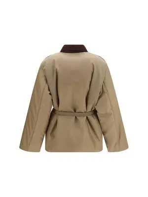 Versace Responsible Jacket In Nylon Twill - Cream
