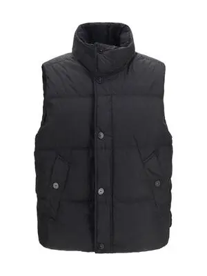 Stone Island Crinkle Reps Ny Padded Vest - Black