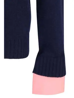 Prada Shetland Wool Crewneck Sweater - Blue