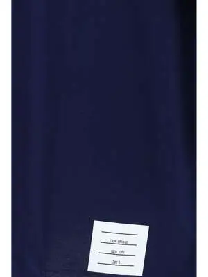 Thom Browne Jersey T-shirt With Ribbed Cuffs - Blue