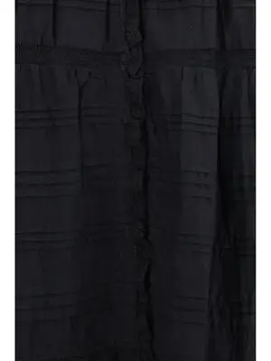 Isabel Marant Étoile Long Ruffled Dress With Mesh Details - Black