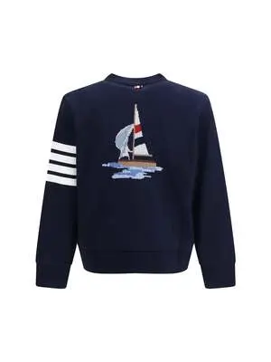 Thom Browne 4-bar Boat Cotton Cardigan