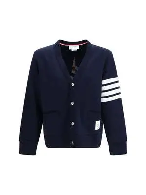 Thom Browne 4-bar Boat Cotton Cardigan - Blue