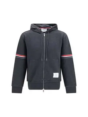 Thom Browne Classic Loopback 4-bar Zip-up Hoodie - Gray