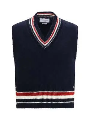 Thom Browne Hector Jersey V-neck Vest