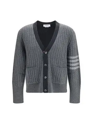 Thom Browne Virgin Wool V-neck Cardigan