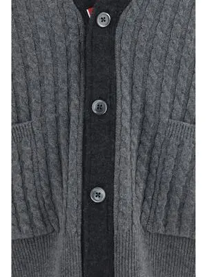 Thom Browne Virgin Wool V-neck Cardigan