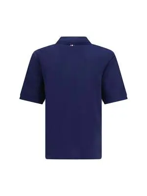 Thom Browne 4-bar Cotton Jersey Polo