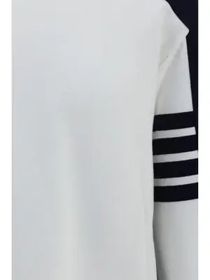 Thom Browne Colorblock Crewneck Sweatshirt With 4-bar Detail