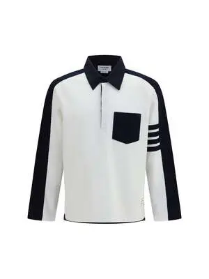 Thom Browne Oversized Colorblock Rugby Polo - Multicolor