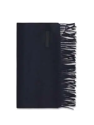 Zegna Oasi Cashmere Fringed Scarf - Black