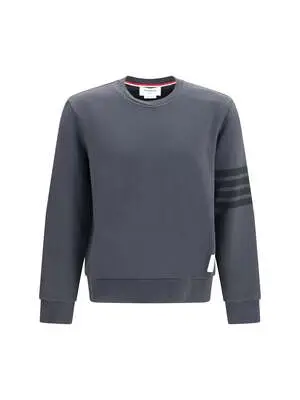 Thom Browne 4-bar Cotton Crewneck Sweatshirt - Gray