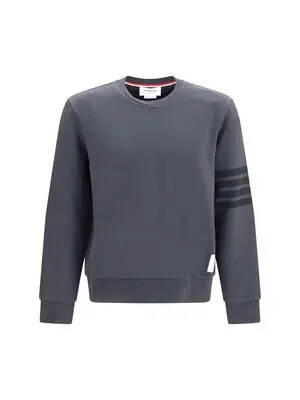 Thom Browne 4-bar Cotton Crewneck Sweatshirt - Gray