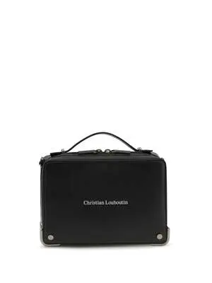 CHRISTIAN LOUBOUTIN Small Tactical Leather Handbag - Black