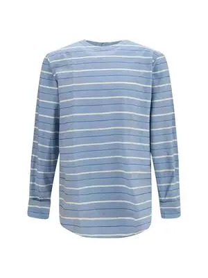 Prada Cotton Shirt With Back Buttons - Blue