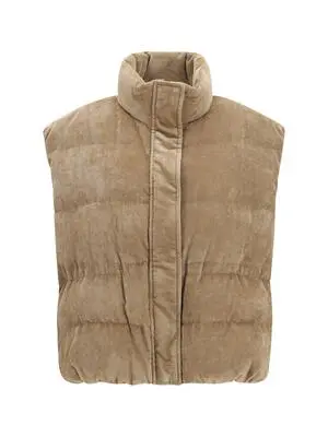 Brunello Cucinelli Sleeveless Padded Vest - Cream